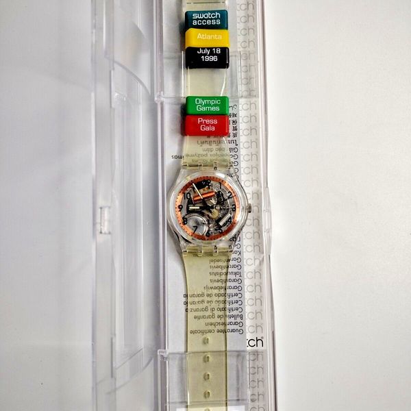 Swatch Access Watch ATLANTA PRESS SKK100C 1996 Olympic Edition ...