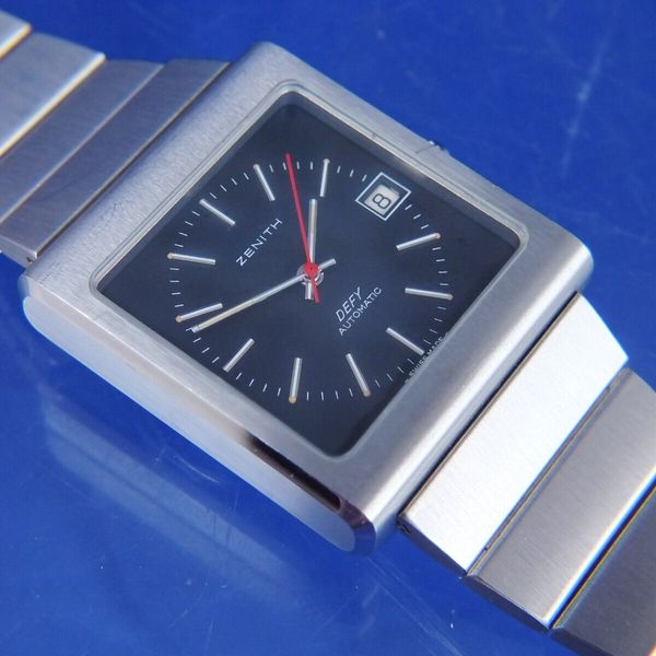 Zenith Defy Square Watch Tv Shape Automatic Brand New Vintage 1970s NOS ...