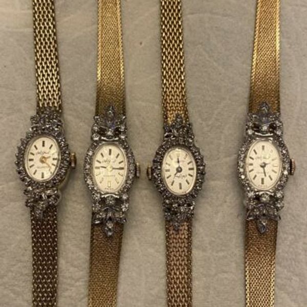VINTAGE WATCH BLOWOUT: Lot of 4 Andre Giroud Women's Rhinestone Watches ...