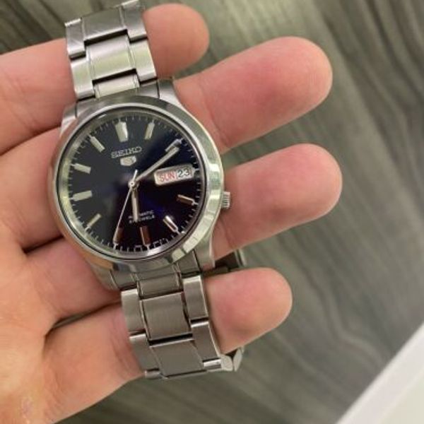 Seiko 5 Men's SNK793 Automatic Stainless Steel Watch with Blue Dial ...