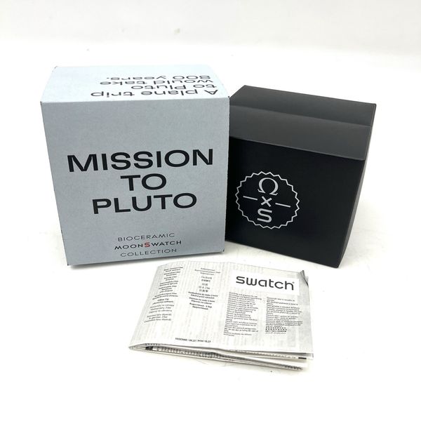 Omega X Swatch Moonwatch Mission To The Pluto Box Original | WatchCharts Marketplace
