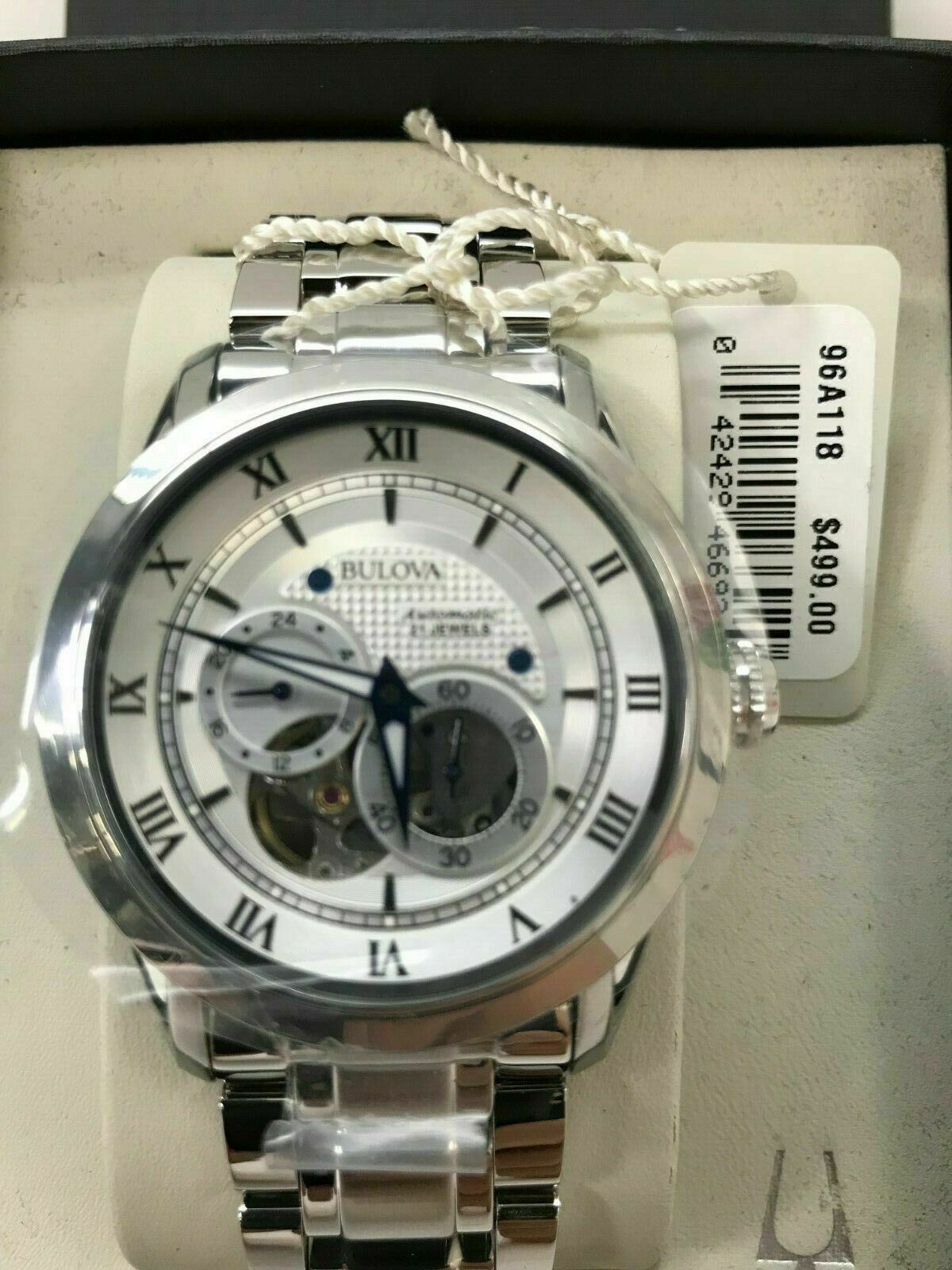 **NEW** BULOVA Men's Silver Stainless Steel 96A118 Chronograph 21 Jewels | WatchCharts