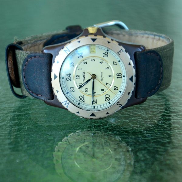 Rare Vintage Timex Military Quartz Men's Watch 24 HR MacGyver / Camper ...