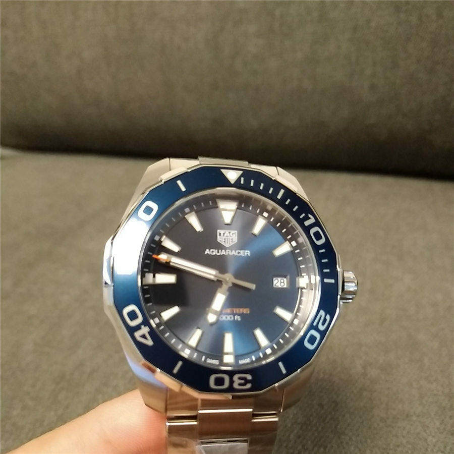 TAG HEUER Aquaracer 300M 43MM Blue Dial Men's Watch WAY101C.BA0746 ...