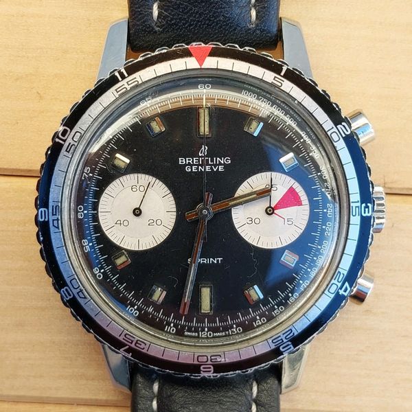 BREITLING SPRINT REF. 2010 Vintage Chronograph 1967 Manual Wind Valjoux ...