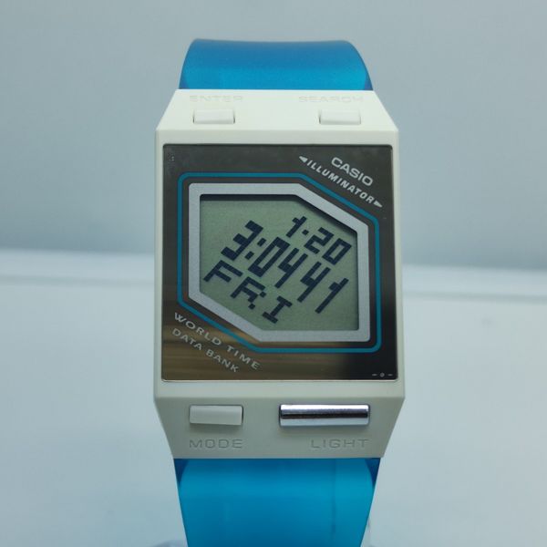 Vintage Casio DATA BANK FS-00 World Time (1990s) Men Watch SUPER SLIM ...