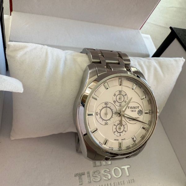 Men's TISSOT Couturier Automatic Chronograph T035627 Stainless Steel ...