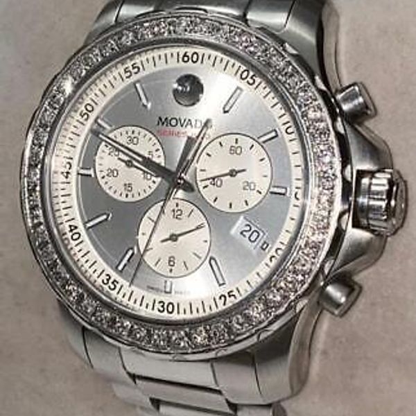 MOVADO MENS SERIES 800 CHRONOGRAPH DIAMOND WATCH | WatchCharts Marketplace