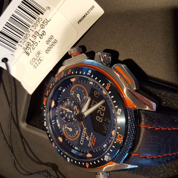 New RELEASE - Citizen SST ORANGE/BLUE Analog/Digital JW0139-05L ...