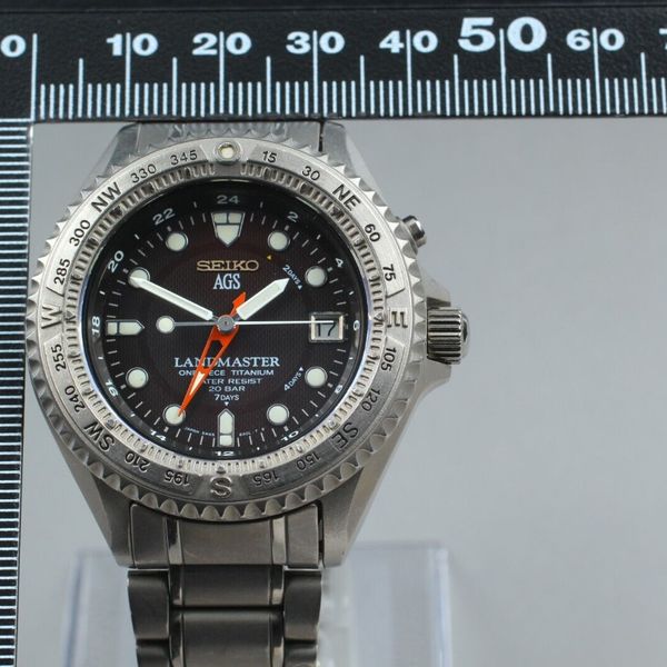 *EXC+5* SEIKO Landmaster AGS 5M45-6A00 Kinetic Titanium Men's Watch ...