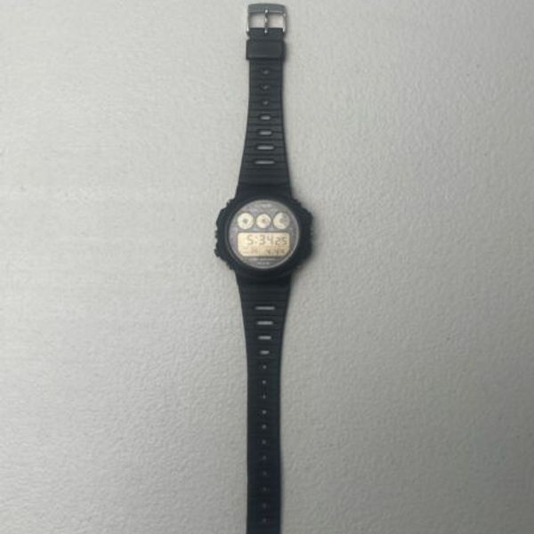 Vintage Casio Tri Graph Mens Watch 827 TGW-10 Black Timer Date New ...