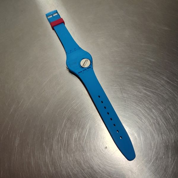 SWATCH Pink & Blue Rebel Easy To Read Watch SR1130SW | WatchCharts ...