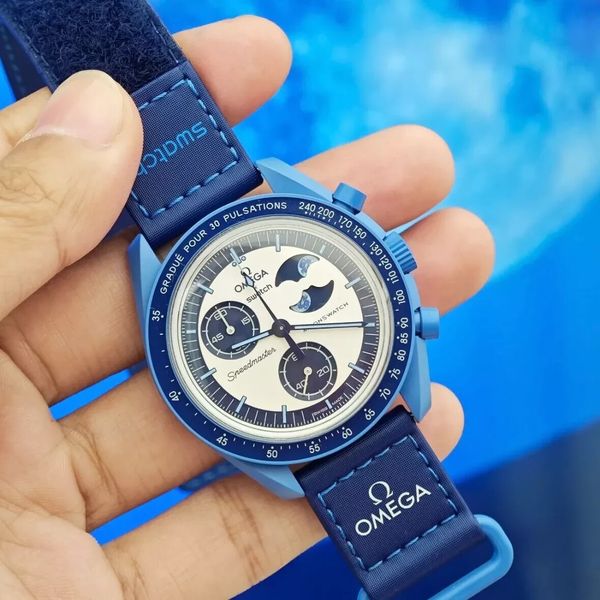 Swatch Moonswatch Mission To The Super Blue Moonphase Watch -- With Box ...