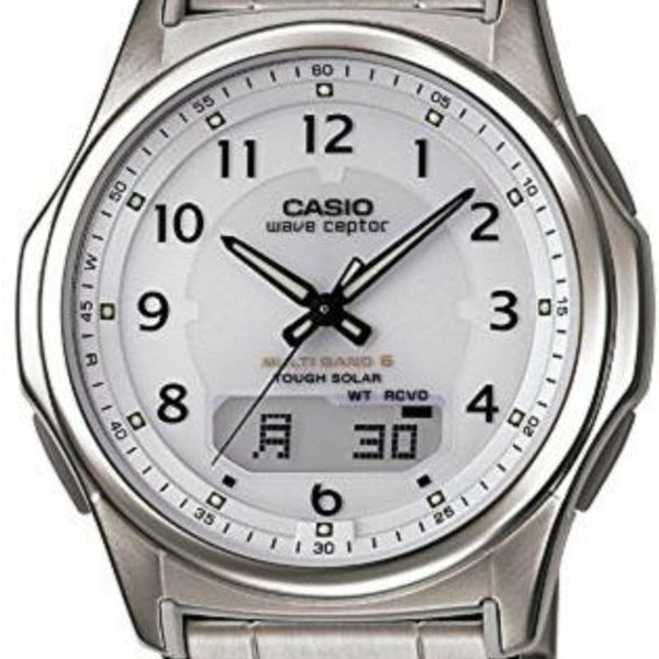 CASIO WAVE CEPTOR WVA-M630TDE-7AJF Titanium Solar Radio White Men's ...