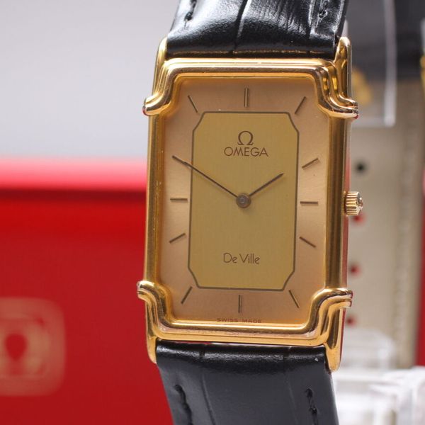 Vintage Omega De Ville Cal.1455 Quartz Watch GP Case 6 Jewels - w/ Box ...