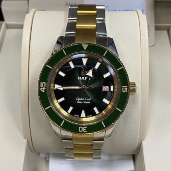 2024 Rado Captain Cook Automatic Green Dial Men's Watch R32138303 ...