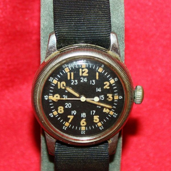 1950s Waltham Watch Co Type A-17 MIL-W-6433 Pilot's Military Watch Post ...