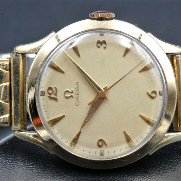 OMEGA 10K GOLD FILLED MEN'S WRISTWATCH c.1951 | WatchCharts Marketplace