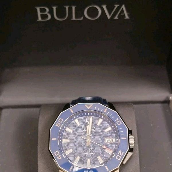 Bulova Marine Star Precisionist 96B433 Blue Dial Quartz Diver's 200M ...