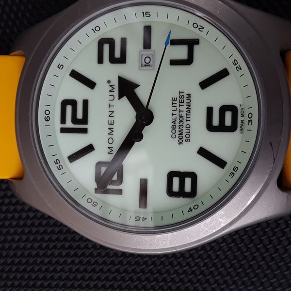 FS : Momentum Cobalt Lite Titanium, Sapphire, full lume dial | WatchCharts