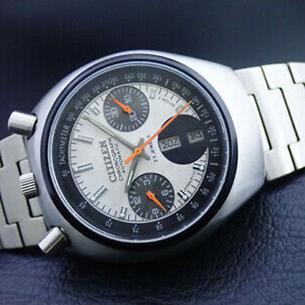 Vintage Citizen 8110 Automatic Flyback Chronograph Mens Watch BULLHEAD ...