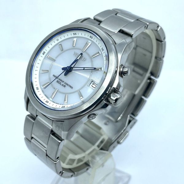 SEIKO WIRED Radio Wave Control Solar Men's Watch SUS 38mm White Dial 7B52-0AS0 | WatchCharts ...