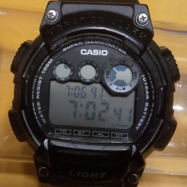 Casio W735H, Digital Watch, Countdown Timer, Stopwatch, Vibration Alarm ...