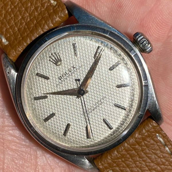 Rolex Oyster Perpetual Ref. 6085 Waffle Dial 34mm | WatchCharts