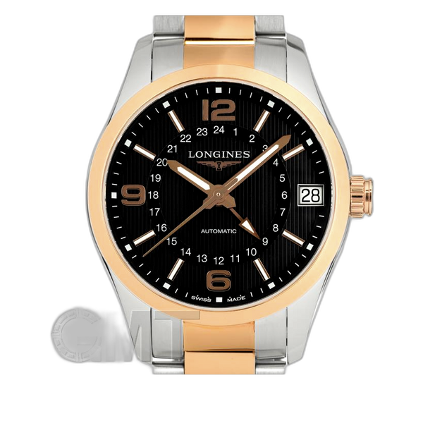 Longines Conquest Classic 42 GMT Stainless Steel - Red Gold L2.799.5.56 ...