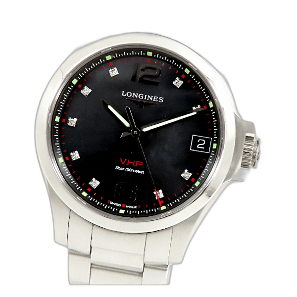 Longines LONGINES Conquest VHP Black Shell 9P Diamond Watch Men's ...