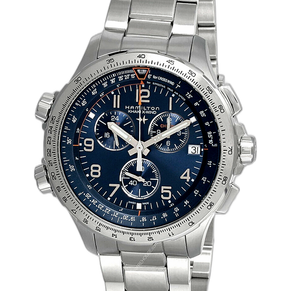 Hamilton Khaki Aviation X-Wind GMT Chrono Quartz Blue H77922141 Price ...