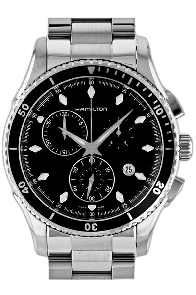 Hamilton Jazzmaster Seaview Chrono Quartz 44 Stainless Steel H37512131 ...
