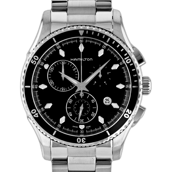 Hamilton Jazzmaster Seaview Chrono Quartz 44 Stainless Steel H37512131 ...