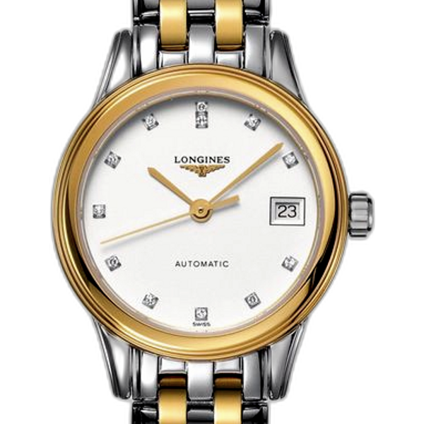 Longines Flagship 26 Automatic Two Tone White Diamond L4.274.3.27 Price ...