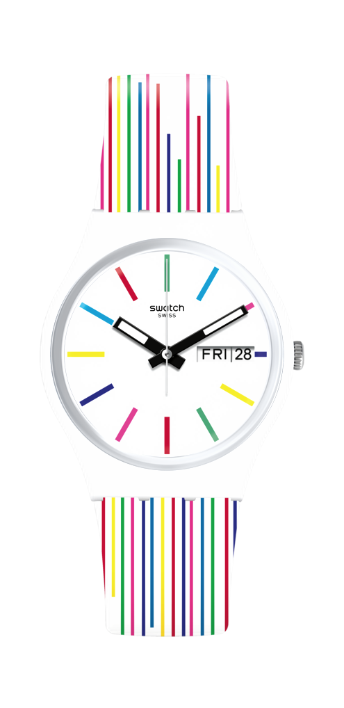 Swatch White Samba GW712 Price as of April 2025 | WatchCharts