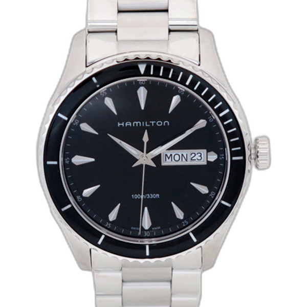 Hamilton Jazzmaster Seaview Day-Date Quartz 42 Stainless Steel ...