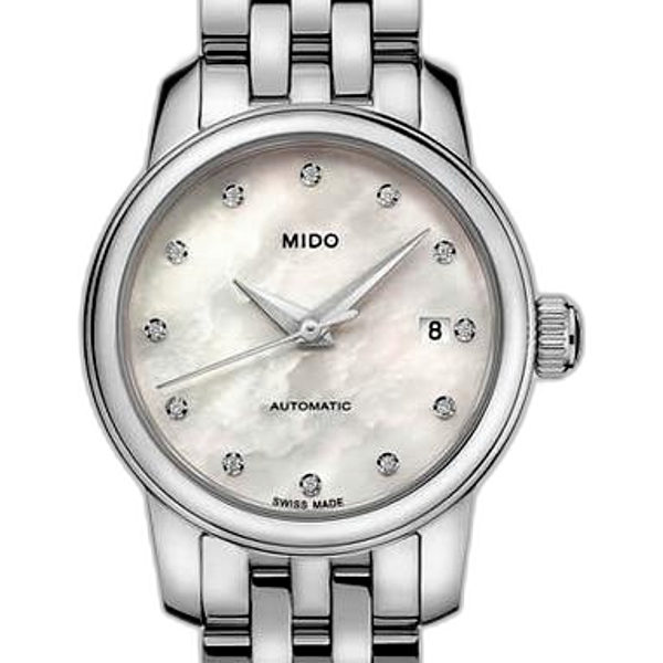 MIDO ☆ Mido ☆ BARONCELLI2 ☆ Baroncelli ☆ Automatic winding ☆ White MOP with dial diamond ☆ 5 ATM ...