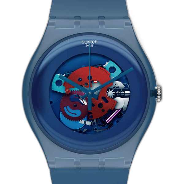 Swatch Blue Grey Lacquered SUON102 Price as of March 2026 | WatchCharts