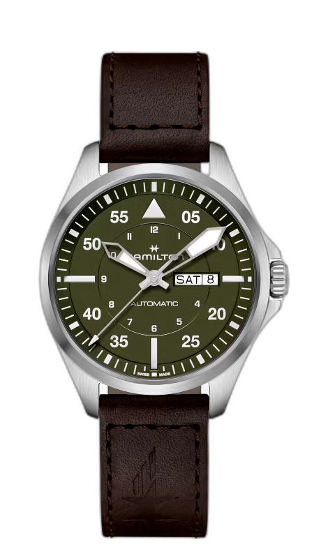 Hamilton Khaki Aviation Pilot Day Date Auto 42 Stainless Steel ...