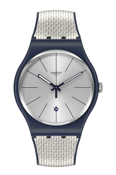 Swatch Grey Cord SUON402 Price as of April 2026 | WatchCharts