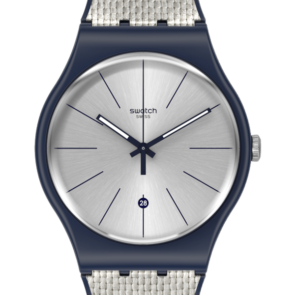 Swatch Grey Cord SUON402 Price as of April 2026 | WatchCharts