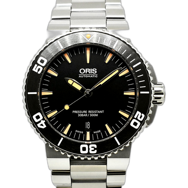 Oris Aquis Date 43 733 7653 4159 Price as of May 2026 | WatchCharts
