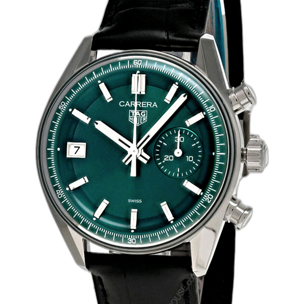 TAG Heuer Carrera Chronograph Dato Glass Box Stainless Steel CBS2211 ...