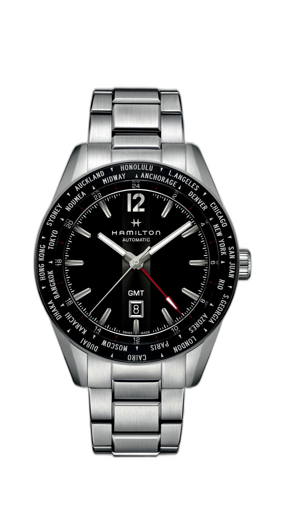 Hamilton Broadway GMT Limited Edition 46 Stainless Steel H43725131 ...