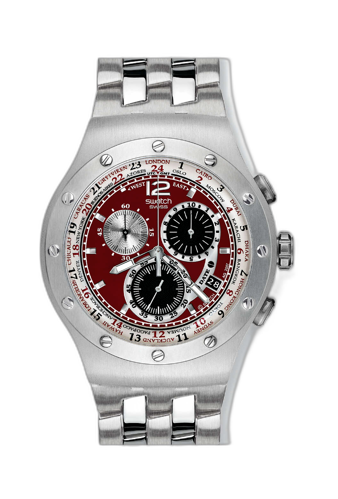 Swatch Combination Red YOS427G Price as of September 2025 | WatchCharts