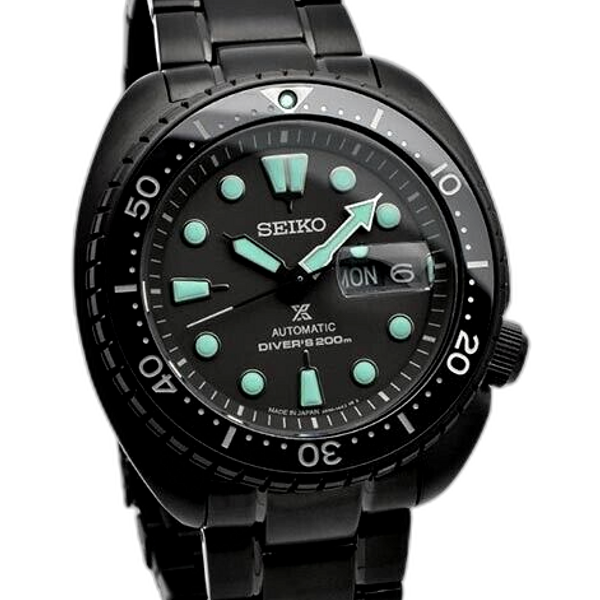Seiko Prospex Black Series Night Vision Turtle Diver SRPK43 Price as of ...