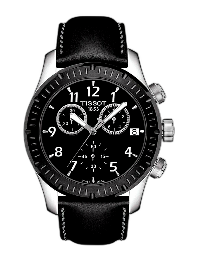 Tissot V8 Quartz Chronograph PVD Bezel Leather T039.417.26.057.00 Price ...