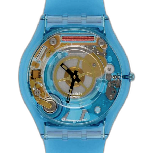 Swatch Blue Jelly Skin SFN105 Price as of September 2025 | WatchCharts