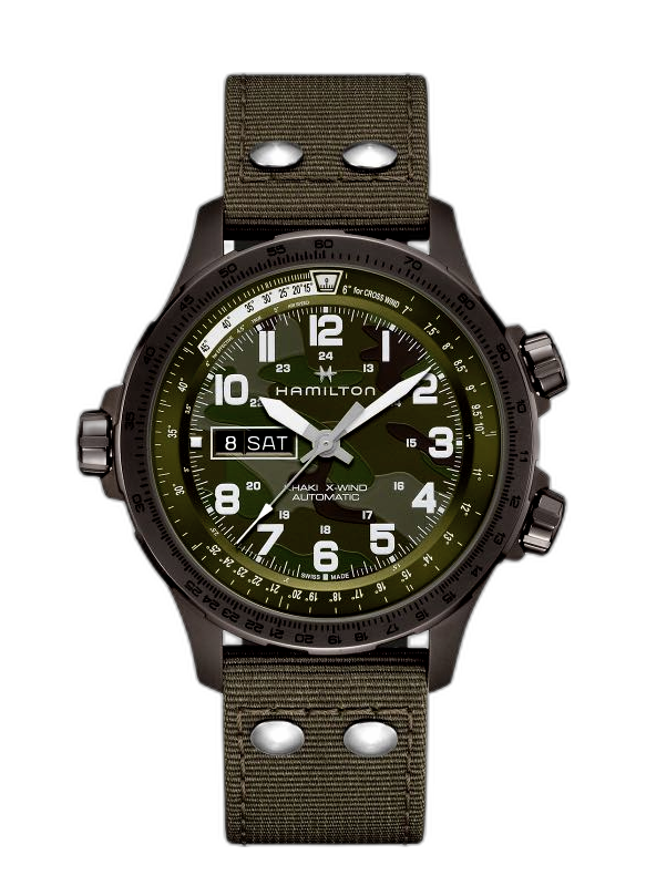 Hamilton Khaki Aviation X Wind Day Date Auto Camouflage H77775960 Price ...