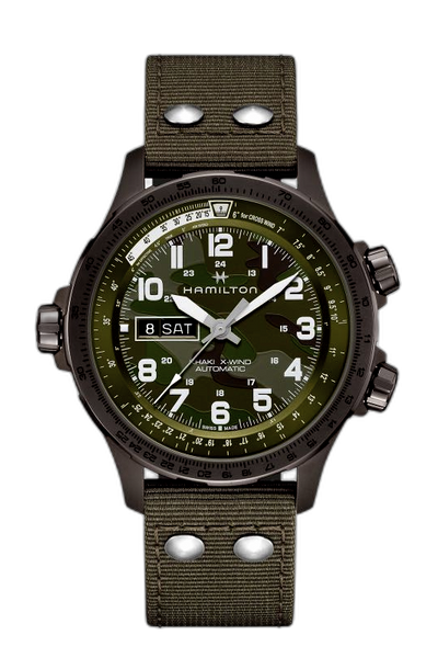 Hamilton Khaki Aviation X Wind Day Date Auto Camouflage H77775960 Price ...